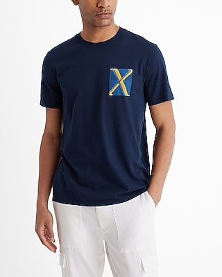 X Logo Chest Graphic Perfect Pima Cotton T-Shirt