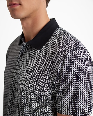 Geo Printed Pique Everyday Performance Polo
