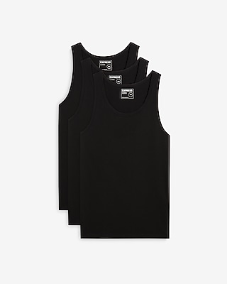 3 Pack Crew Neck Tanks Black Mens by Express