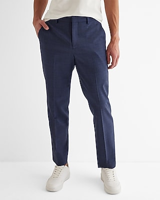 Slim Plaid Modern Tech Dress Pant