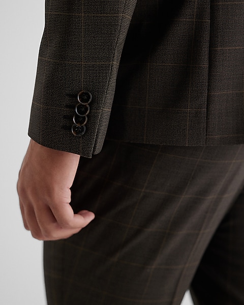 Extra Slim Windowpane Wool-blend Modern Tech Suit Jacket Extra Slim Windowpane Wool-blend Modern Tech Suit Jacket