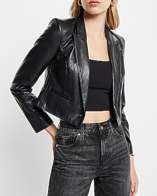 Express fake leather Moto jacket - munimoro.gob.pe