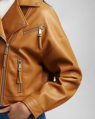 Express fake leather Moto jacket - munimoro.gob.pe