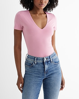 Body Contour Compression V-Neck Short Sleeve Bodysuit