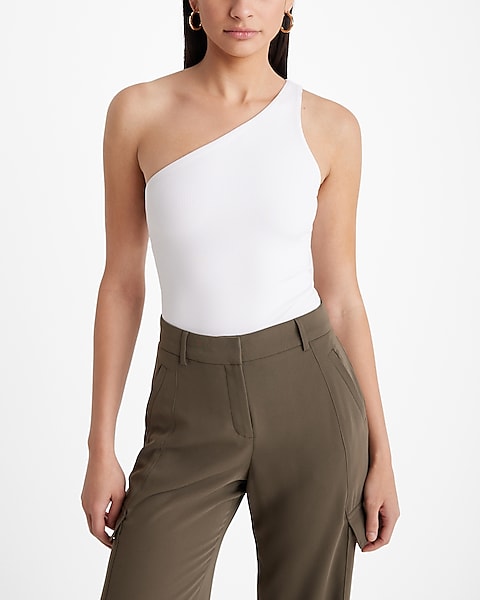 Body Contour High Compression Ribbed One Shoulder Bodysuit Body Contour High Compression Ribbed One Shoulder Bodysuit
