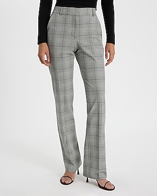 Editor Plaid Mid Rise Bootcut Pant | Express Editor Plaid Mid Rise Bootcut Pant | Express
