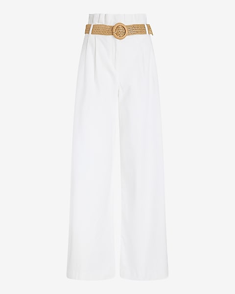Stylist Super High Waisted Belted Paperbag Wide Leg Pant Stylist Super High Waisted Belted Paperbag Wide Leg Pant