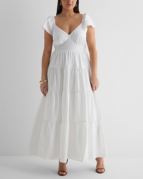 Plus Size White Maxi Dresses