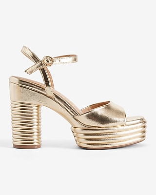 Brian Atwood x Express Stacked Platform Heeled Sandals