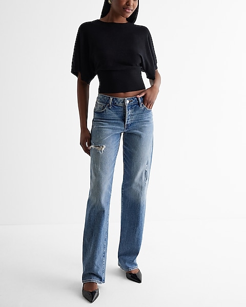 Crew Neck Kimono Sleeve Sweater | Express Crew Neck Kimono Sleeve Sweater | Express